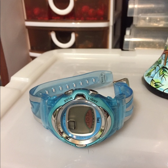 lei | Accessories | Blue Lei Watch With Plastic Band | Poshmark
